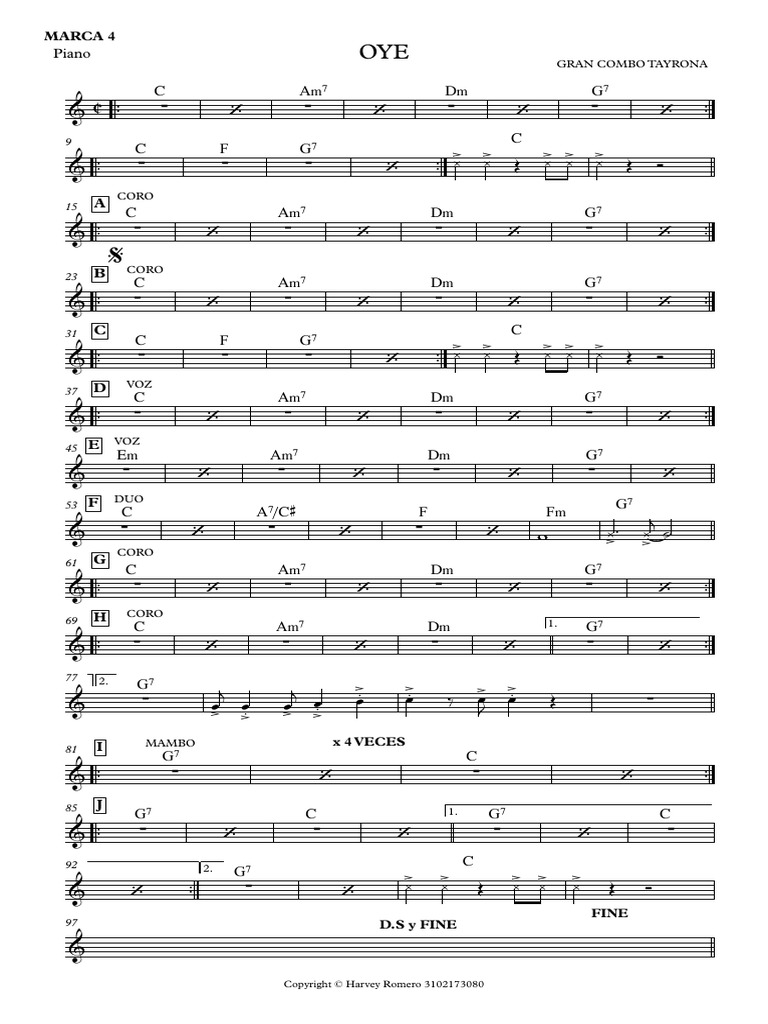 17 - OYE - Piano | PDF