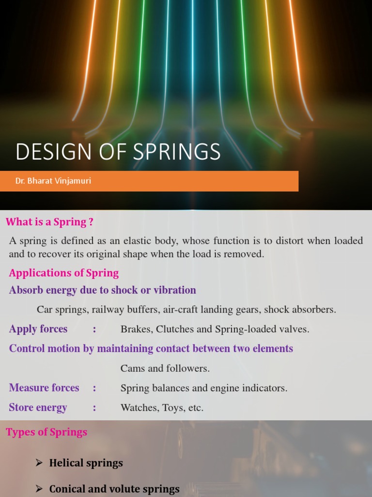 Design of Springs | PDF | Strength Of Materials | Stress (Mechanics)