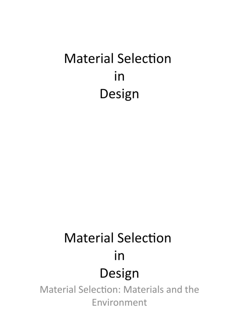 Eco-Friendly Material Selection Guide | PDF | Life Cycle Assessment ...
