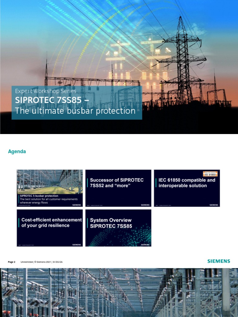 SIPROTEC 7SS85 - Webinar - Presentation | PDF | Electrical Substation ...