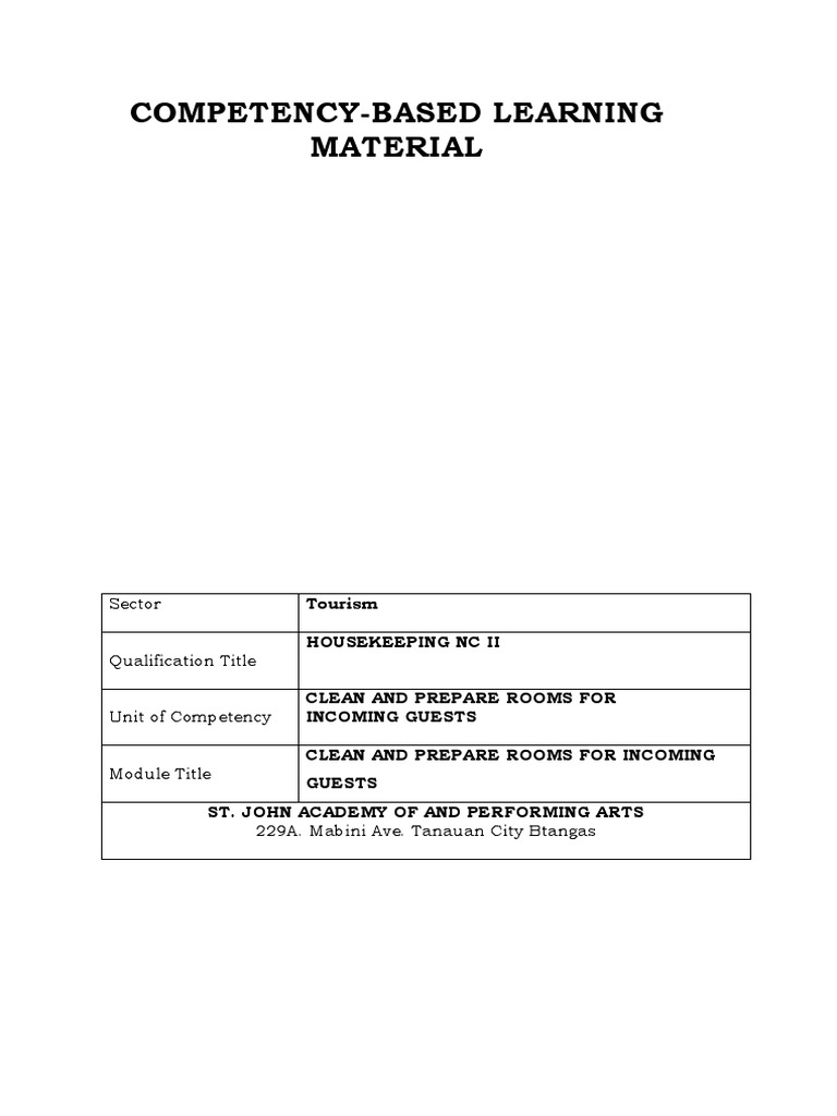 Competency-Based Learning Material: Sector | PDF | Vacuum Cleaner | Dust