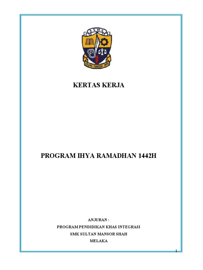 Kertas Kerja Program Ihya Ramadhan 2021h | PDF