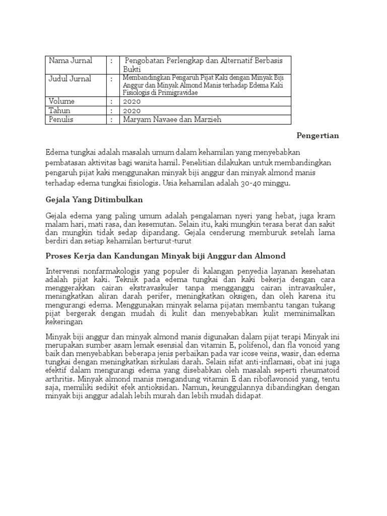 Askeb Komplementer Terapi (Pijat) | PDF | Kesehatan Holistik | Sains & Matematika