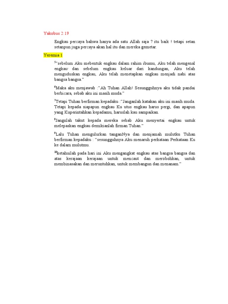 Yakobus 2 | PDF | Pengembangan Diri