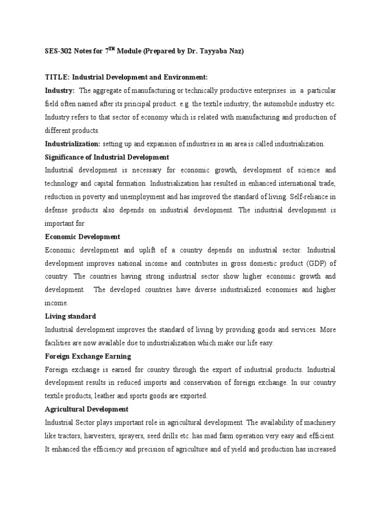 Industrial Development & Environment | PDF | Water Pollution | Waste