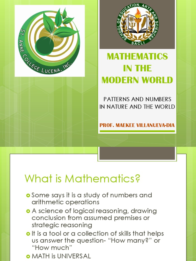 Mathematics in The Modern World 1 | PDF | Pattern | Symmetry
