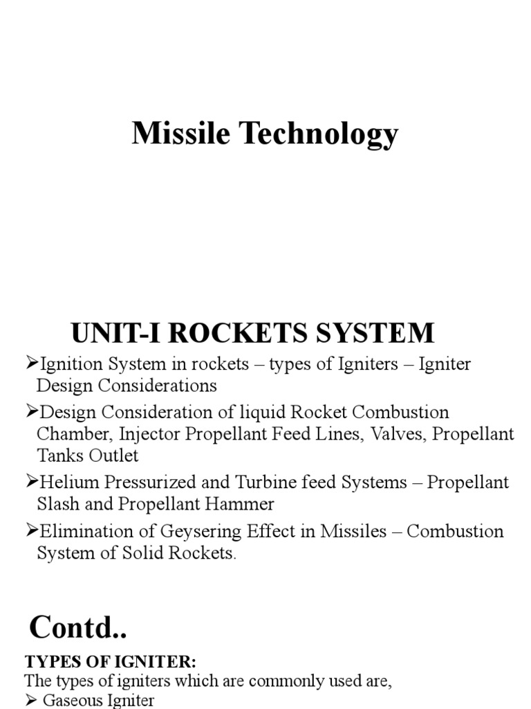 Missile Technology | PDF | Rocket Engine | Rocket Propellant