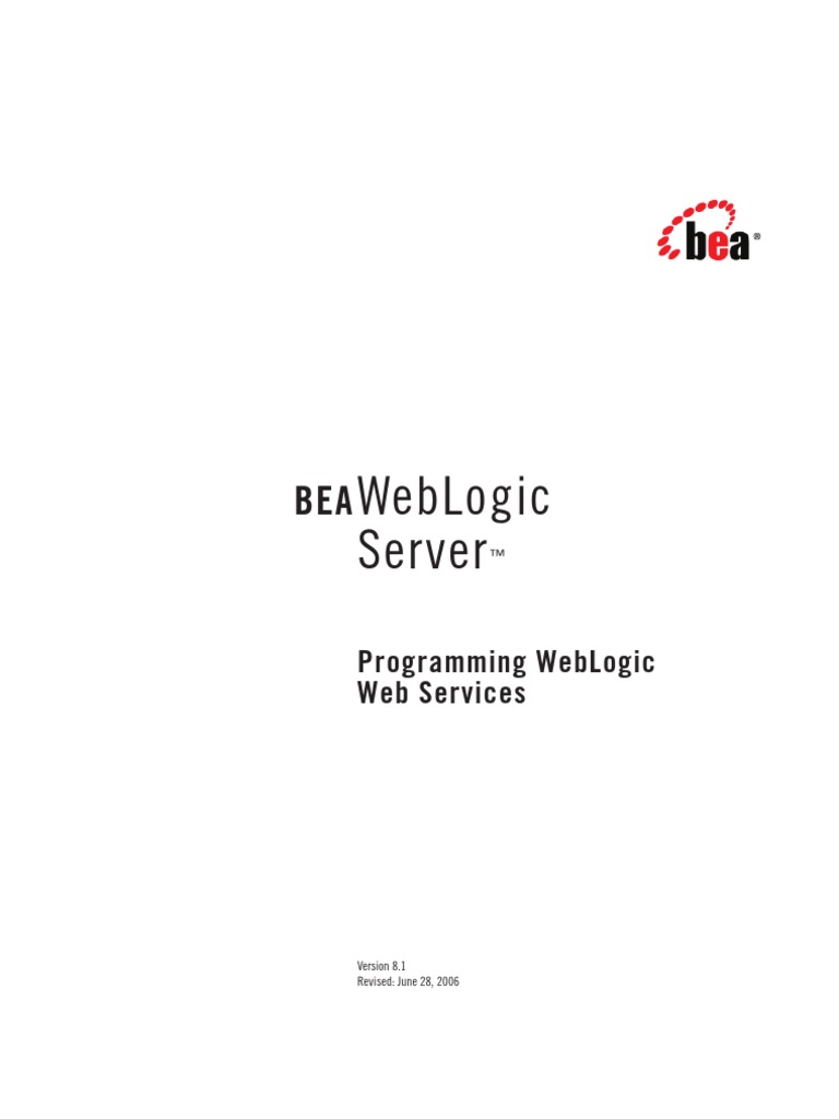WebLogic Server 8.1 Web Services Guide | PDF