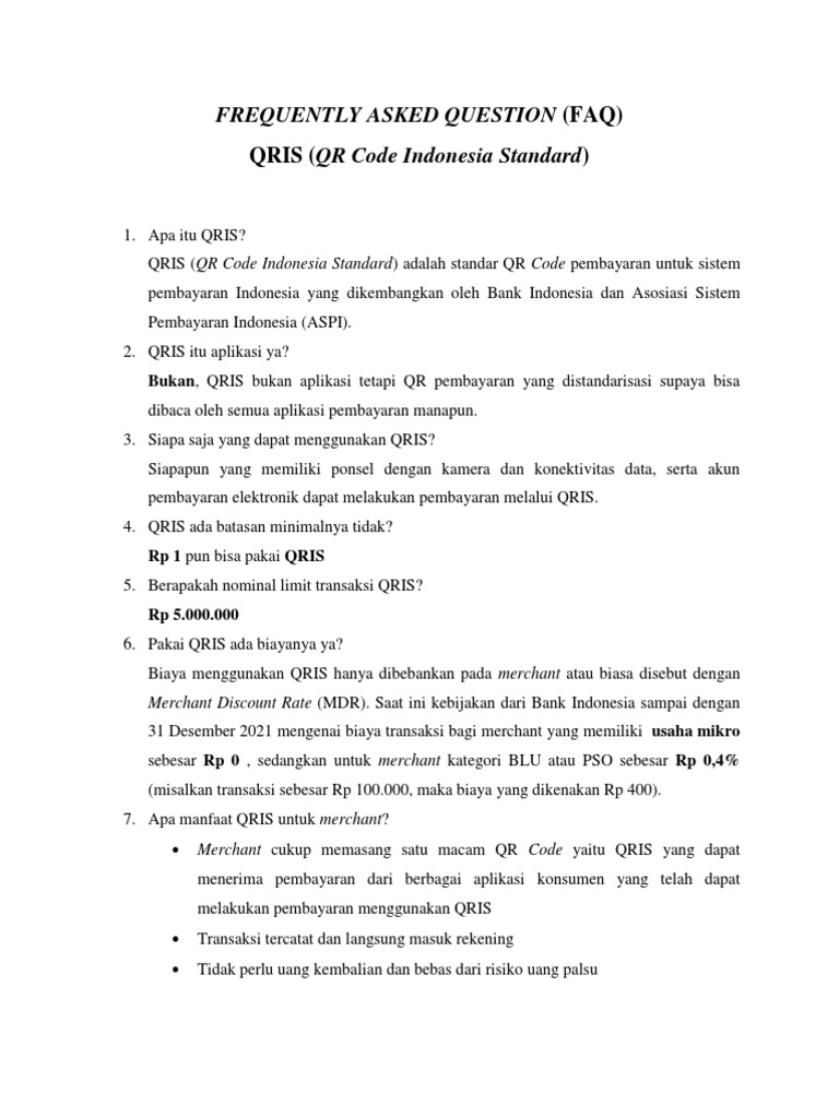 Faq Qris | PDF