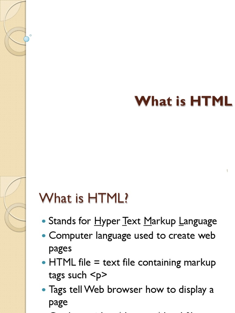 What Is Html The Basics Of Web Page Coding Pdf Html Element Html 