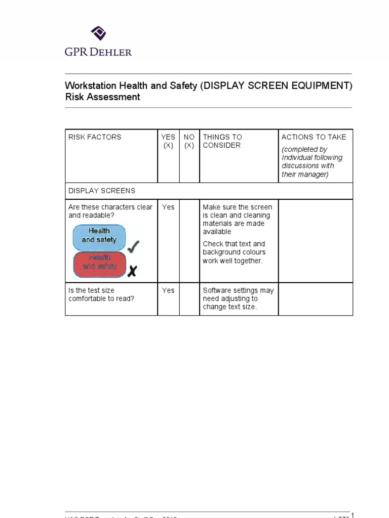 WORKSTATION HEALTH AND SAFETY DSE - September 2010 | PDF | Chair ...