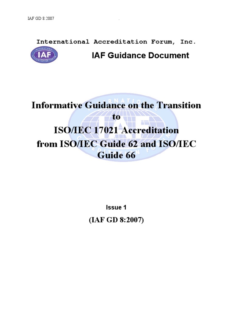 Transformation From GUIDE 62 - 66 To ISO 17021 | PDF | Evaluation ...