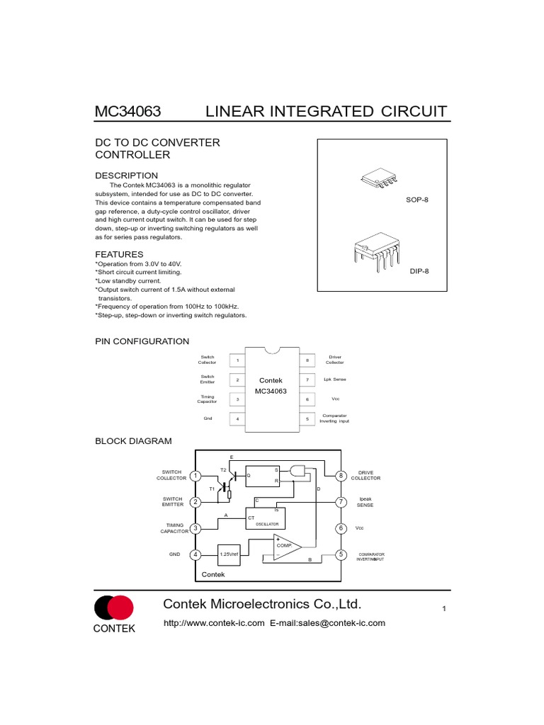 MC34063 Ic Tăng Áp DC-DC | PDF | Electrical Components | Electrical Engineering