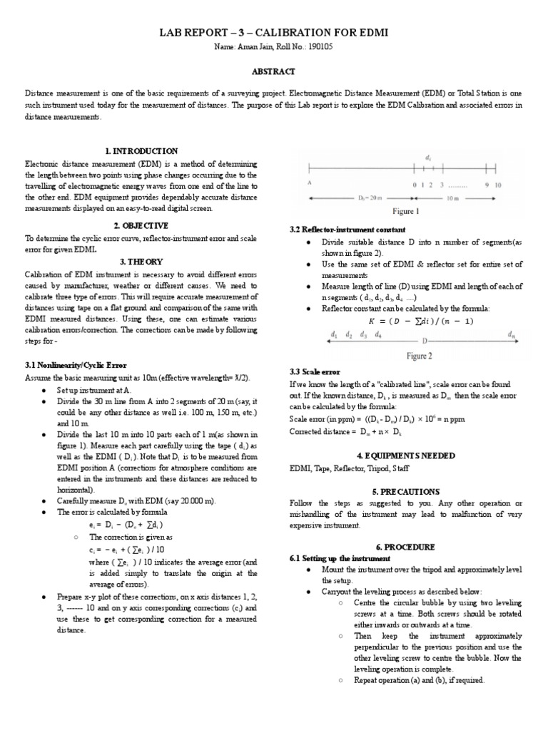 CE331 - Lab Report 3 | PDF | Measurement | Calibration