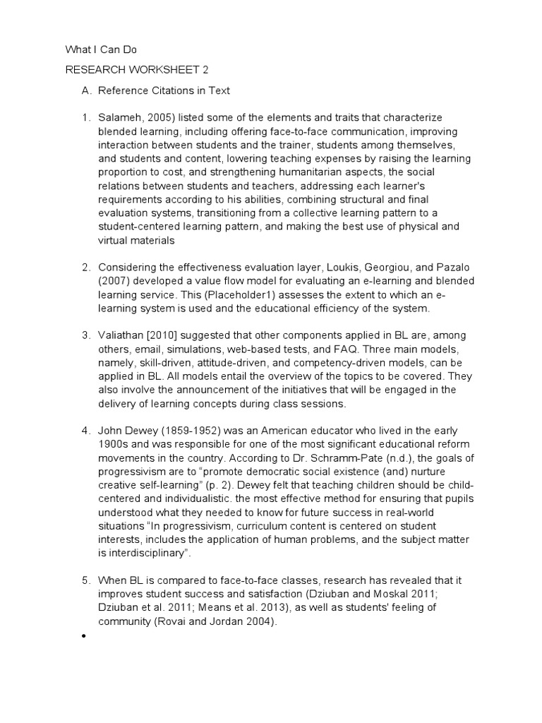 Blending Learning: A Review of the Elements, Models, and Effectiveness of Blended Learning ...