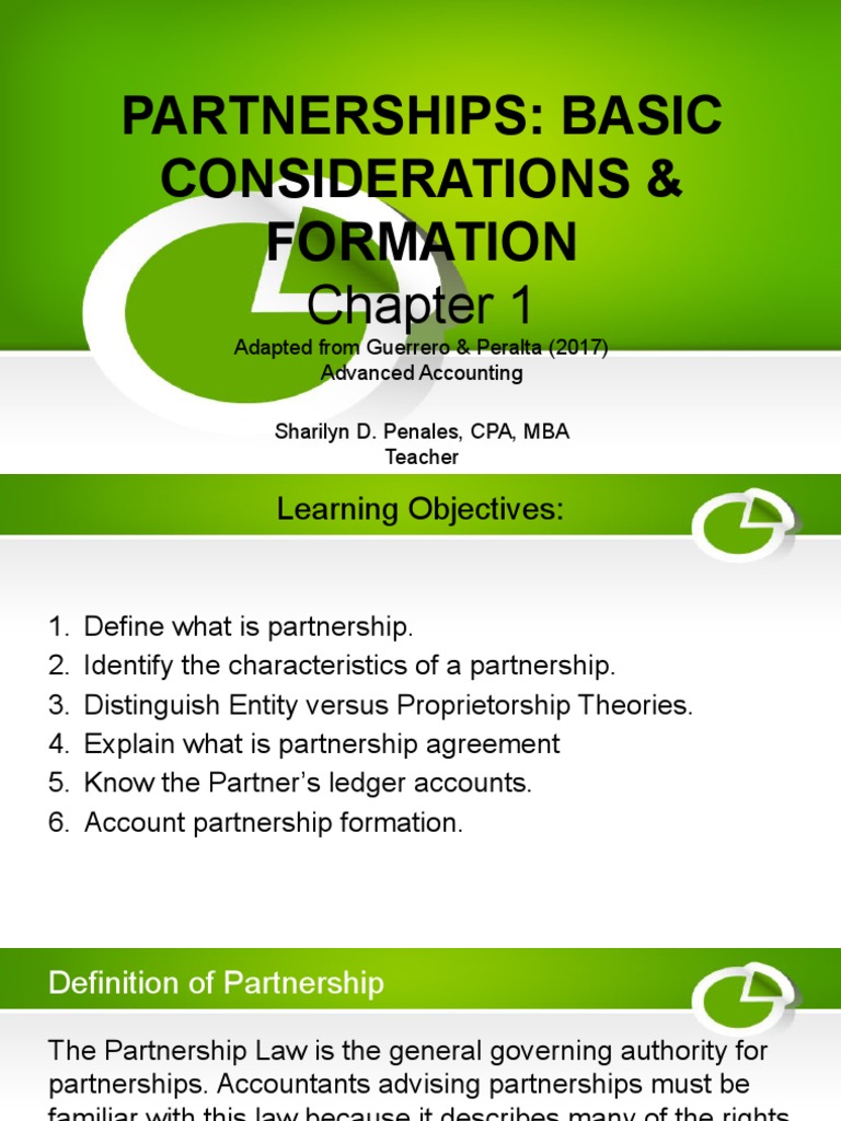 AA Chap1 Basic Considerations | PDF | Partnership | Balance Sheet