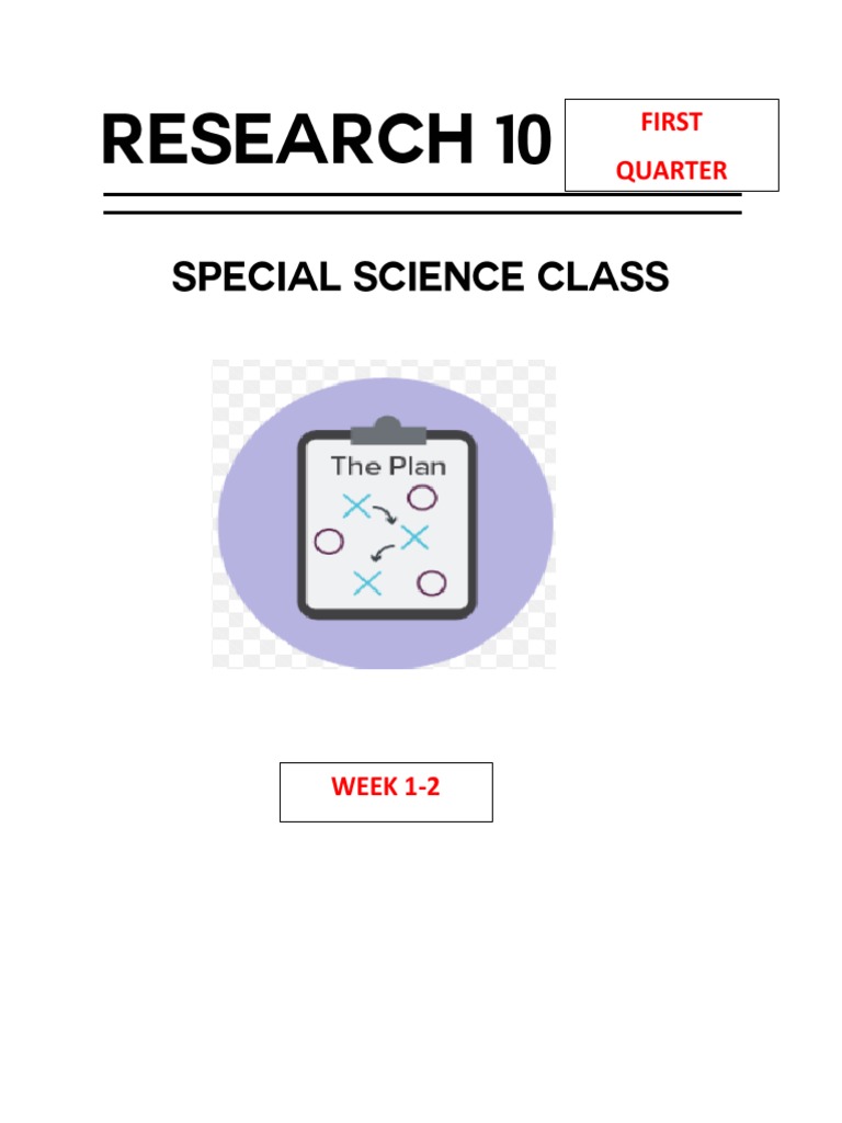 RESEARCH 10 Module 1 Lesson 1 (WEEK 1-2) | PDF | Learning | Academic ...