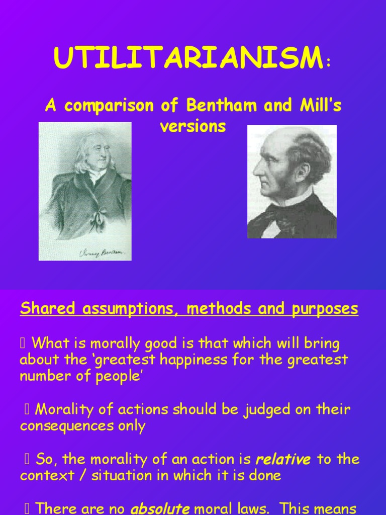 Bentham vs Mill: A Utilitarian Comparison | PDF | Utilitarianism | Pleasure