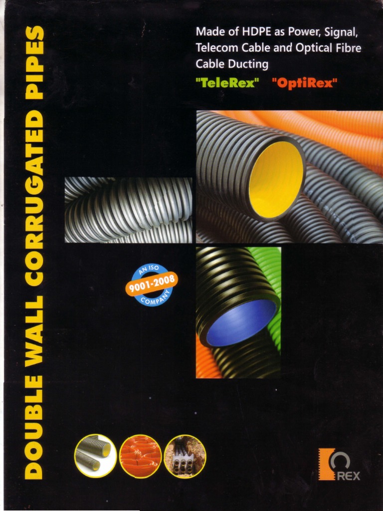 TeleRex and OptiRex DWC Pipe Overview | PDF | Pipe (Fluid Conveyance ...