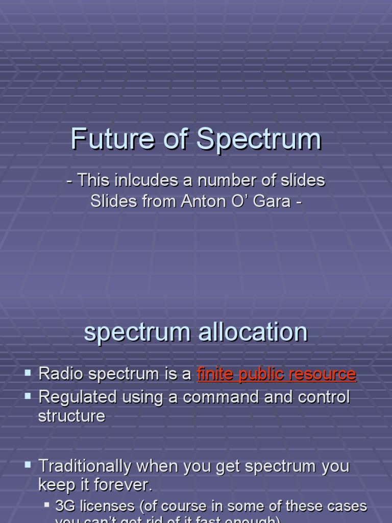 Lecture 8 - Spectrum Management | PDF | Radio Spectrum | Radio