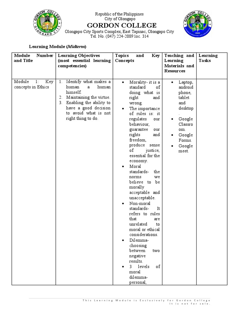 Ethics Module Finals | PDF | Morality | Virtue