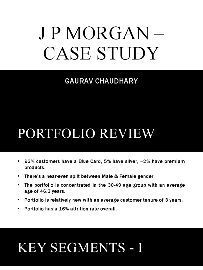 J P Morgan - CASE STUDY | PDF