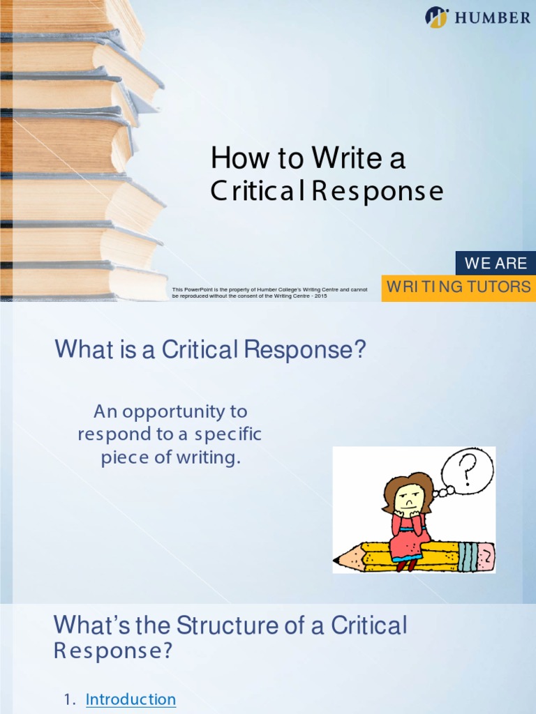 How To Write A Critical Response | PDF
