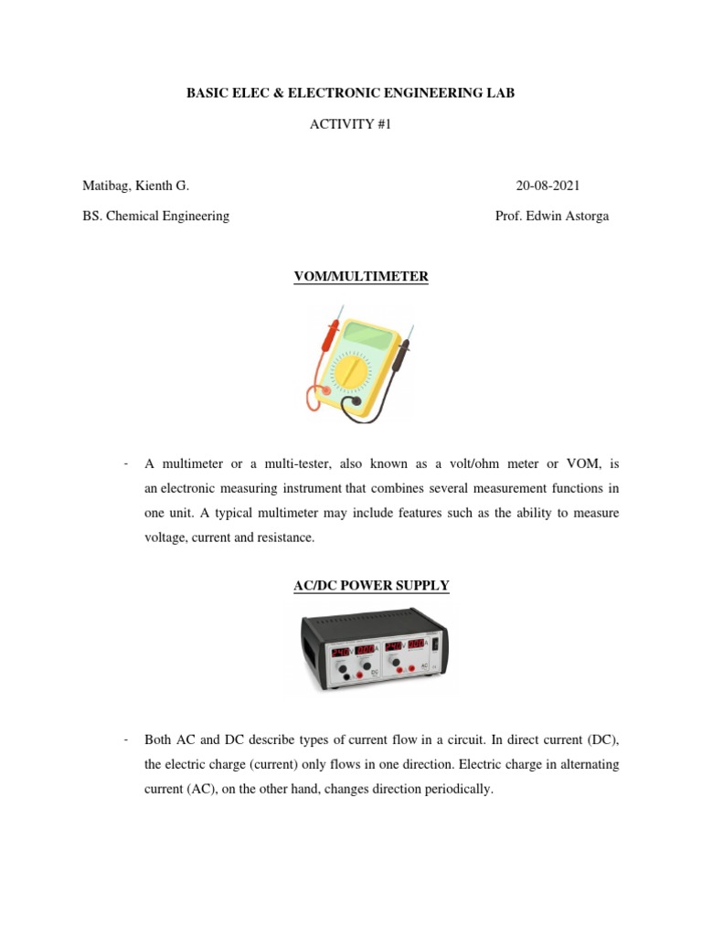 Basic Electronics Lab Overview | PDF | Inductor | Electronics