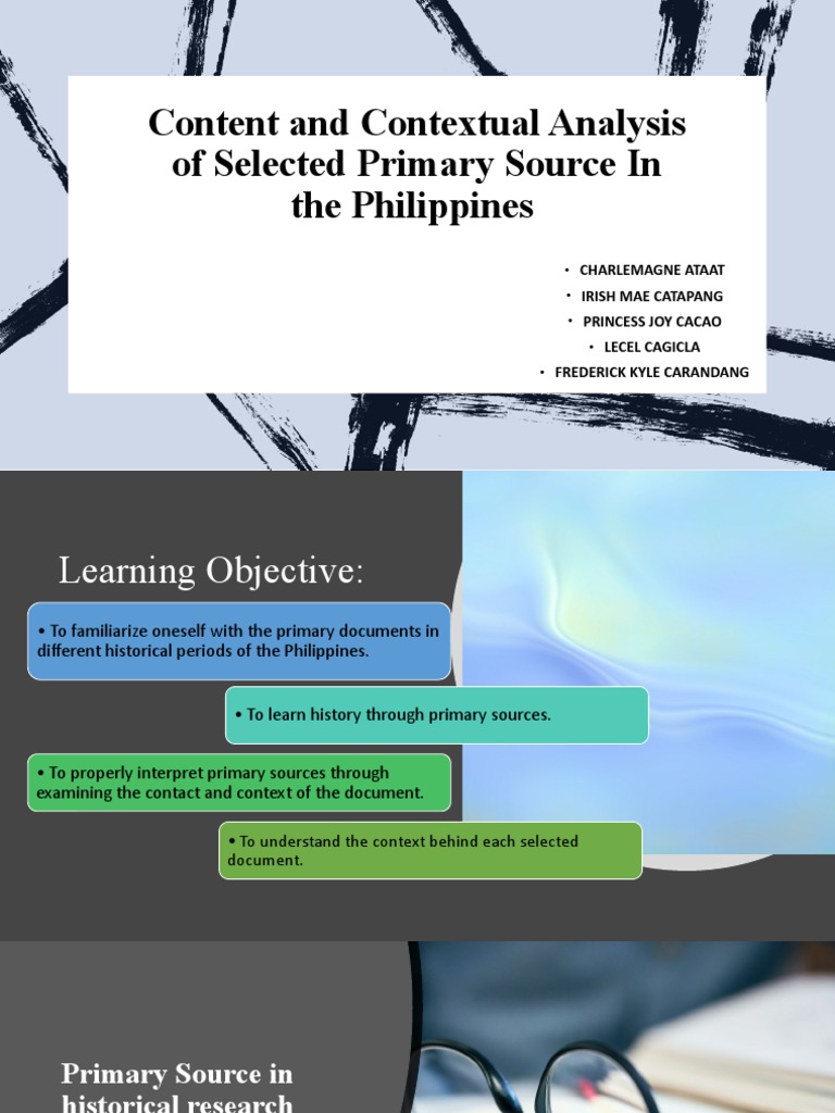 Contextual Analysis of Philippine Sources | PDF