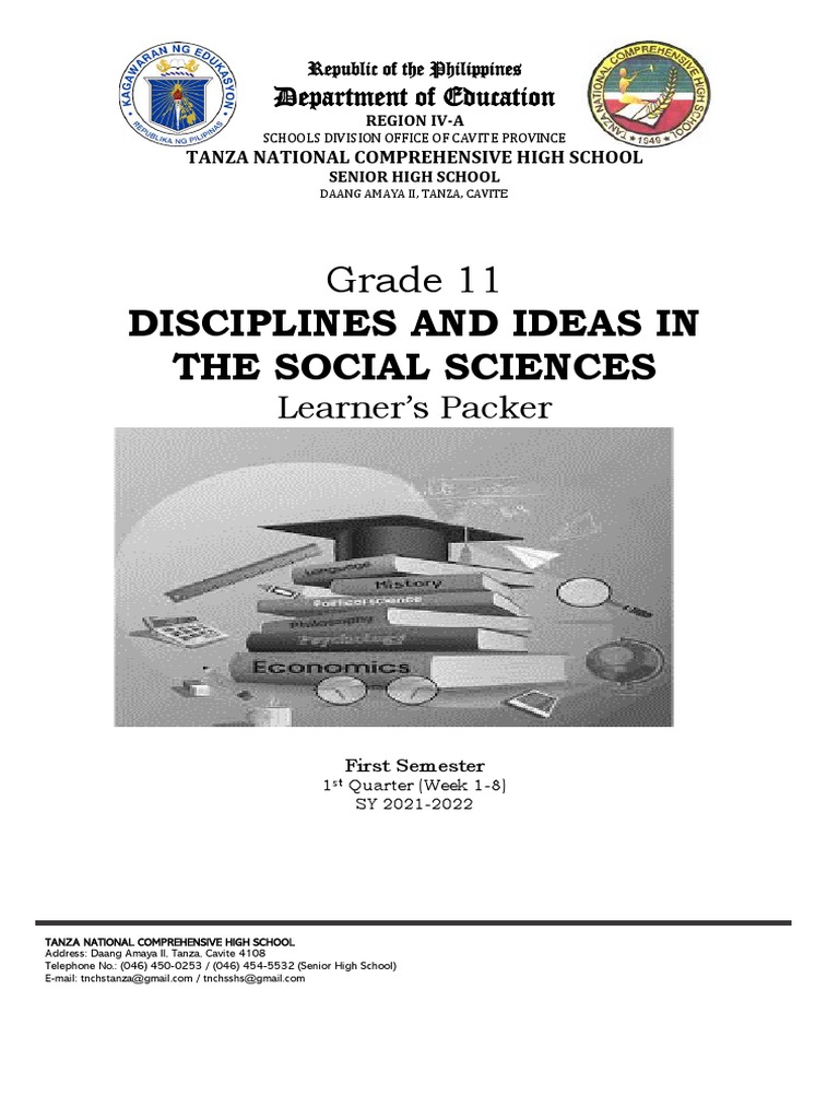 DISS Learners Packet First Quarter | PDF | Science | Psychology