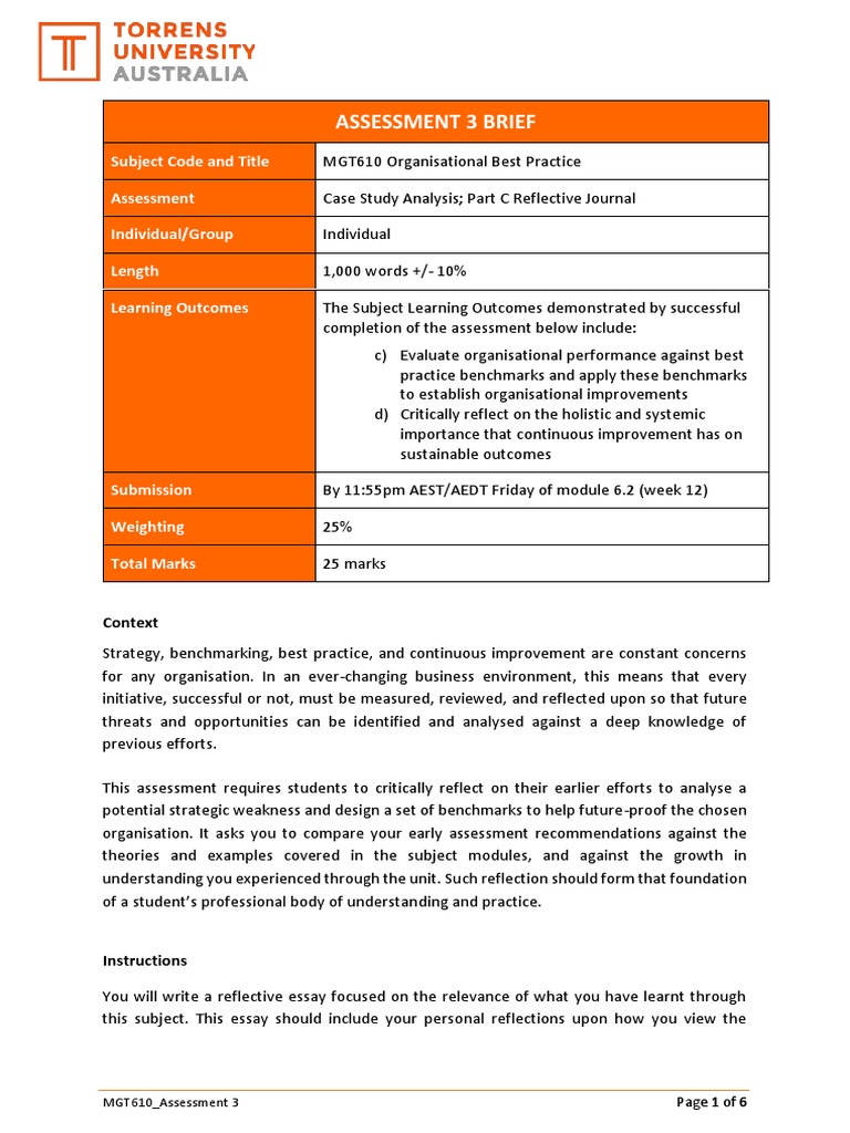 Assessment 3 Brief | PDF | Argument | Knowledge