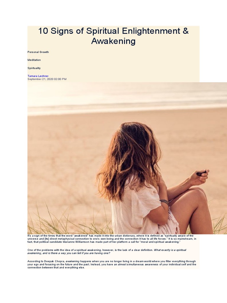 10 Signs of Spiritual Enlightenment | PDF | Compassion | Enlightenment ...