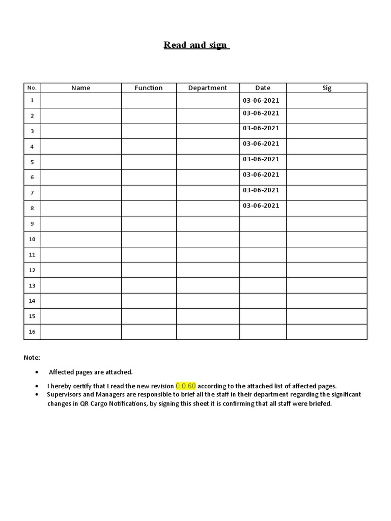 Read and Sign | PDF