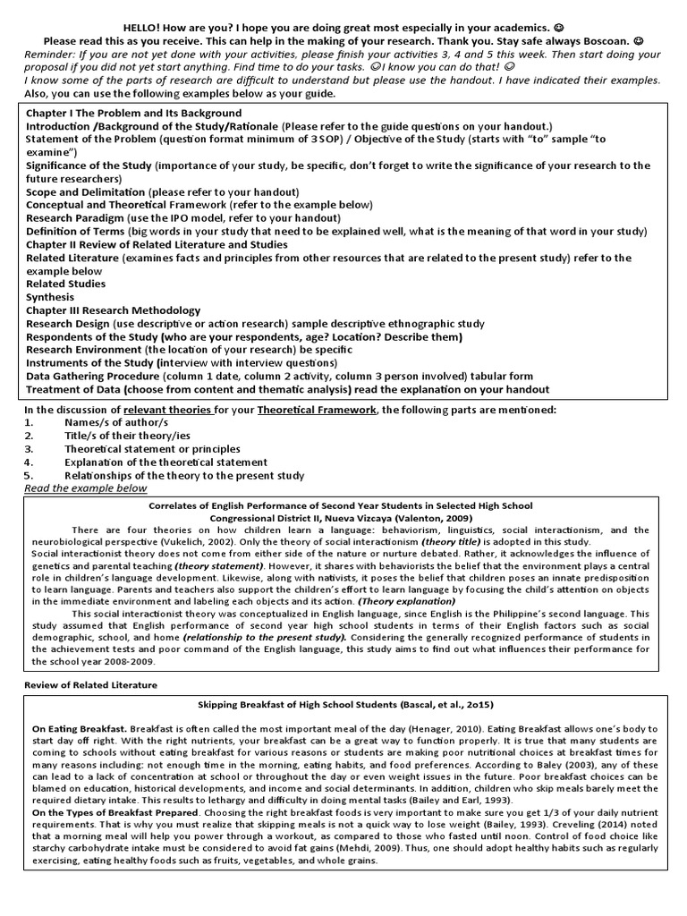 Examples and Reminders PR1 DBHS | PDF | Behaviorism | Qualitative Research