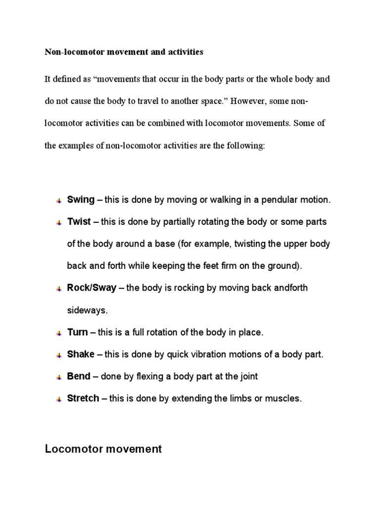 Locomotor Movement | PDF | Animal Locomotion | Foot