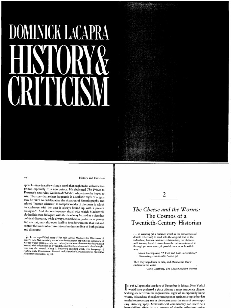 LaCapra, The Cheese and The Worms | PDF