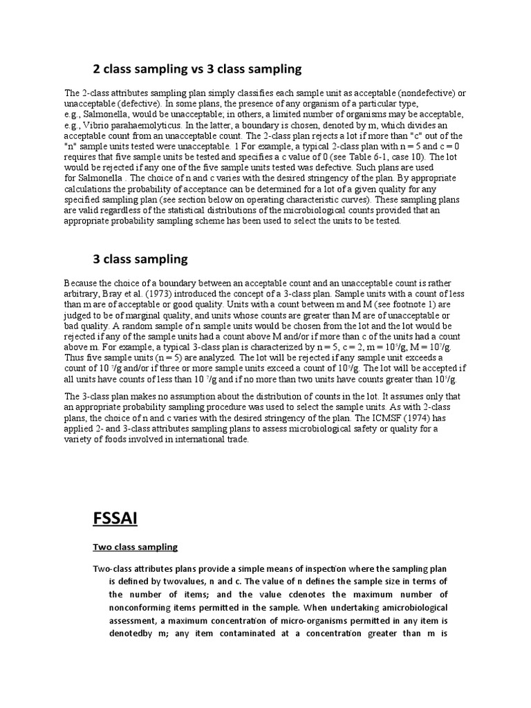 2 Class Sampling Vs 3 Class Sampling | PDF | Sampling (Statistics ...