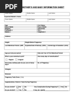 Expectant Mother and Baby Information Sheet | PDF | Pregnancy ...