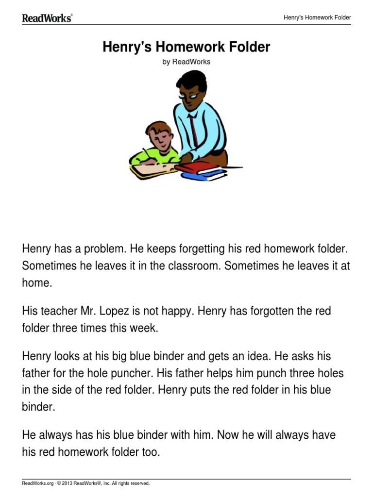 Readworks Grade 1 Henry S Homework Folder 451f4eb7 8bf3 49e5 Aabc ...
