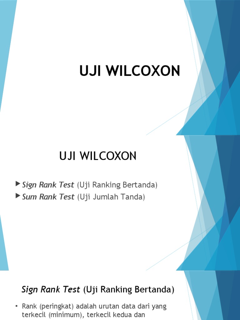 Uji Wilcoxon | PDF