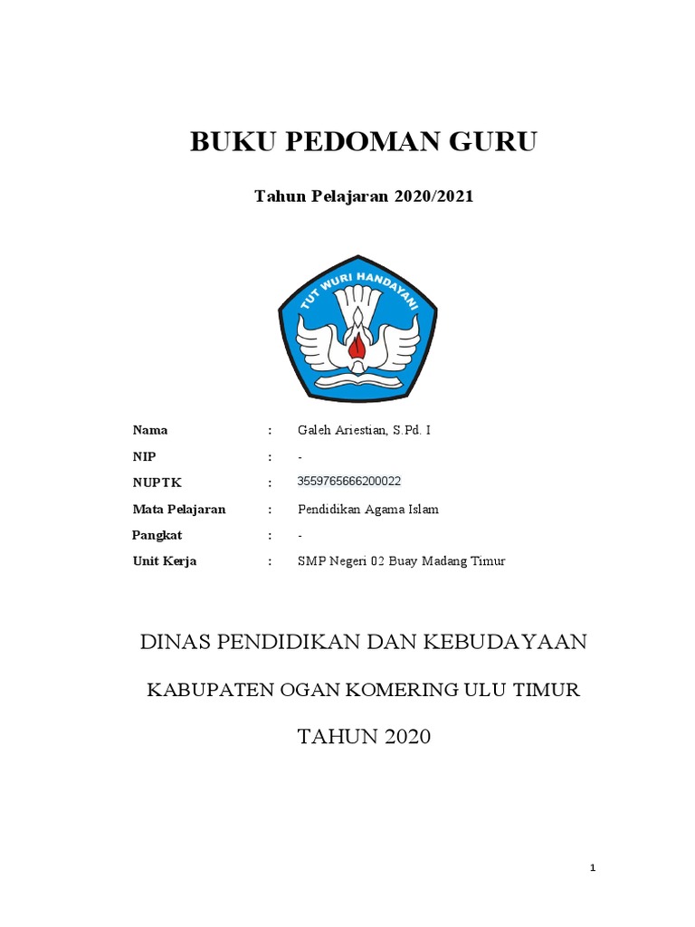 Contoh Buku Pedoman Guru 2021 | PDF