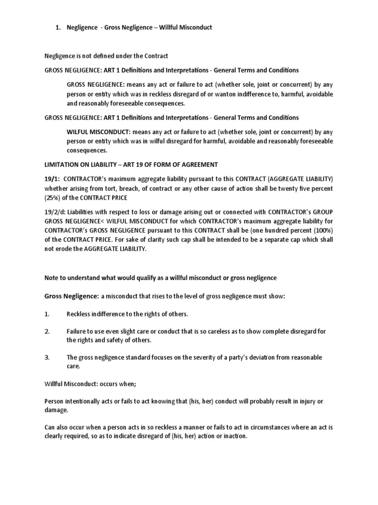 Notes and Contract Clauses | PDF | Negligence | Legal Liability