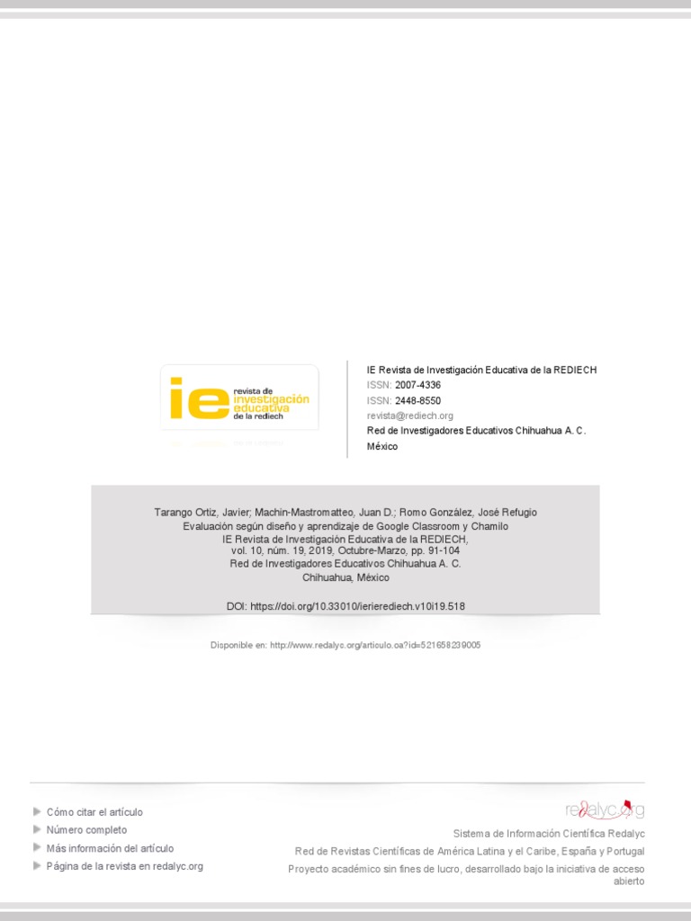 Evaluación de Google Classroom y Chamilo | PDF | Informática | Aprendizaje