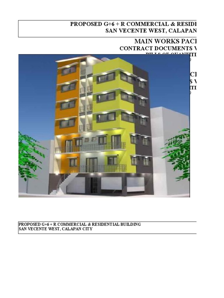 Sample Estimate For Renovation of Two Storey Building | PDF ...