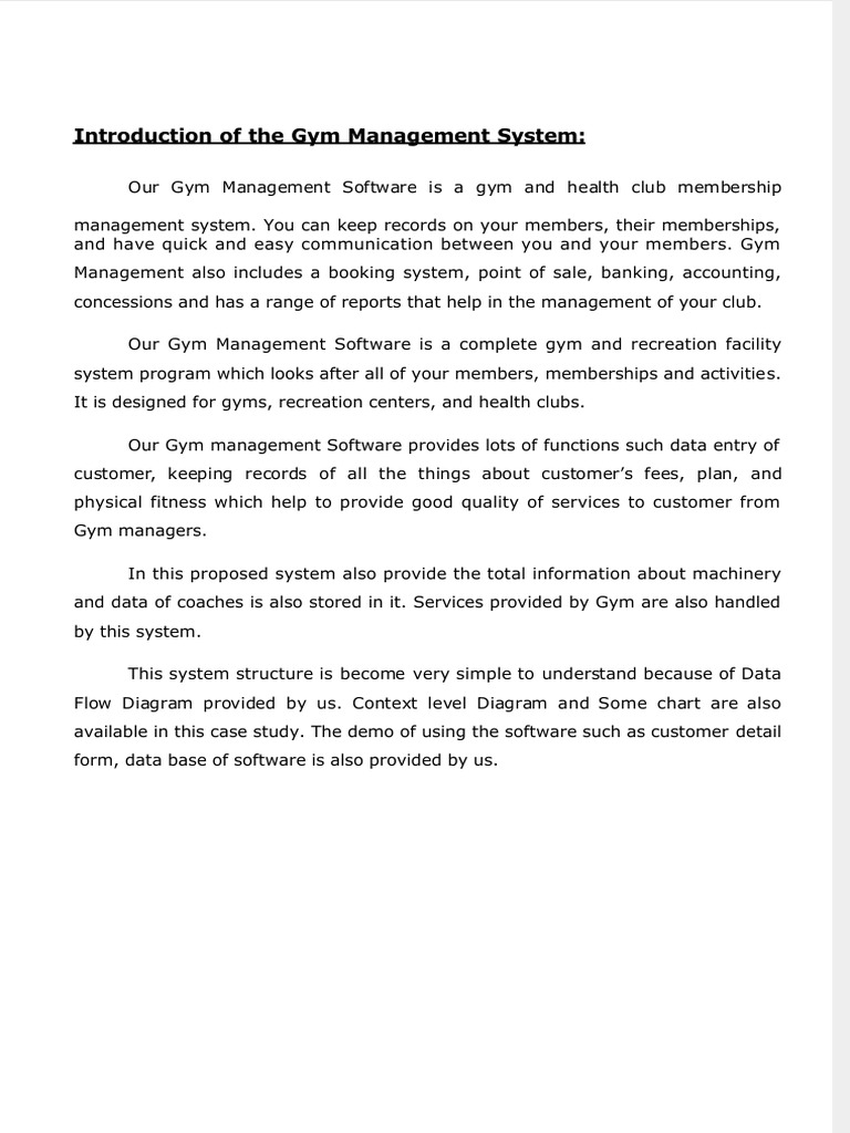 Gym Management System Project Report | PDF