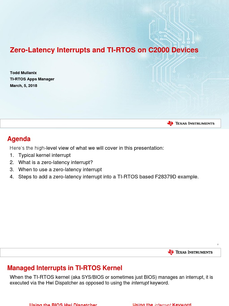 TI RTOS Zero Latency | PDF | Kernel (Operating System) | Booting TI RTOS Zero Latency | PDF | Kernel (Operating System) | Booting