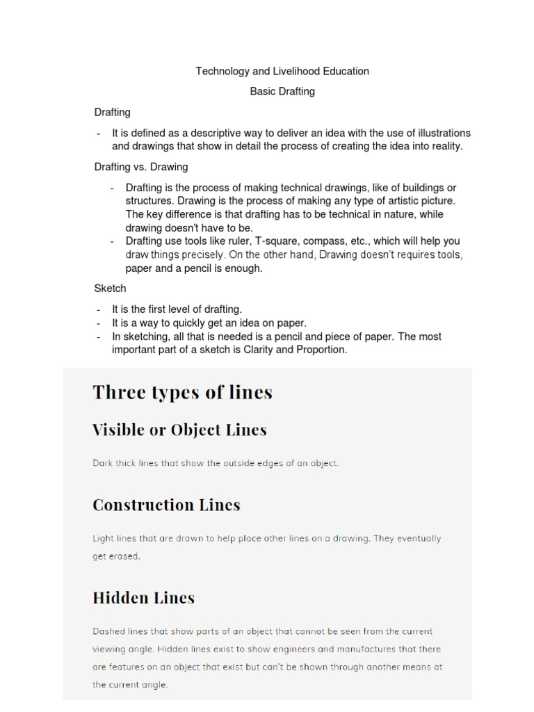 TLE - Drafting | PDF | Technical Drawing | Drawing
