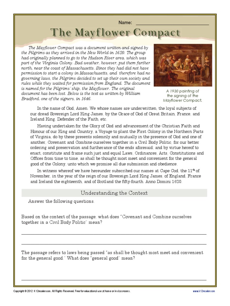 Gr6-8 Mayflower Compact | PDF