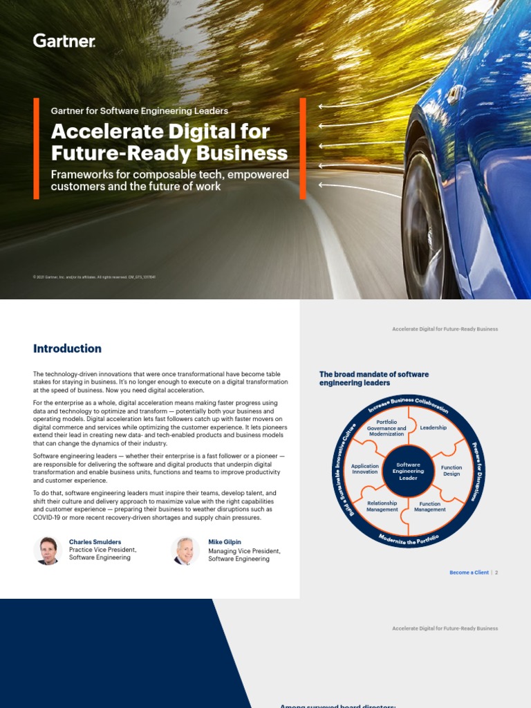 Gartner Accelerating Digital Software Engineering Leaders Ebook | PDF | Cloud Computing | Chief ...