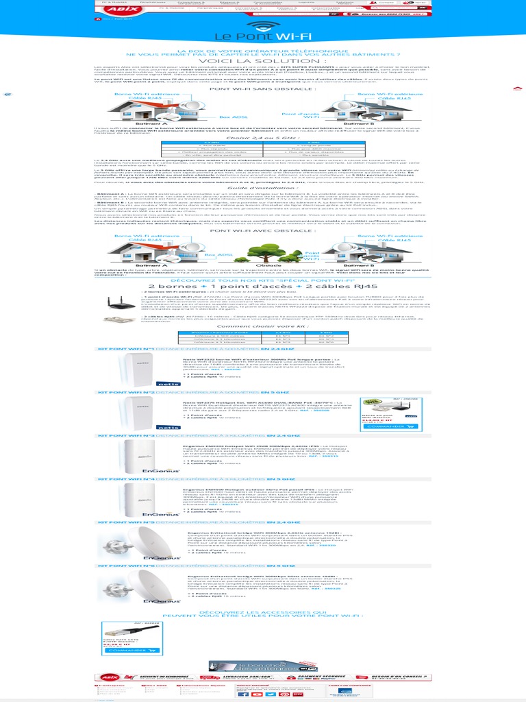 Kits de Pont Wi-Fi Longue Portée | PDF | Wi-Fi | Antenne (Radio)